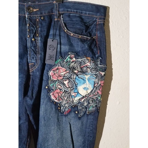Ed Hardy | Jeans | Nwt Rare Ed Hardy Christian Audiger Skull Geisha ...